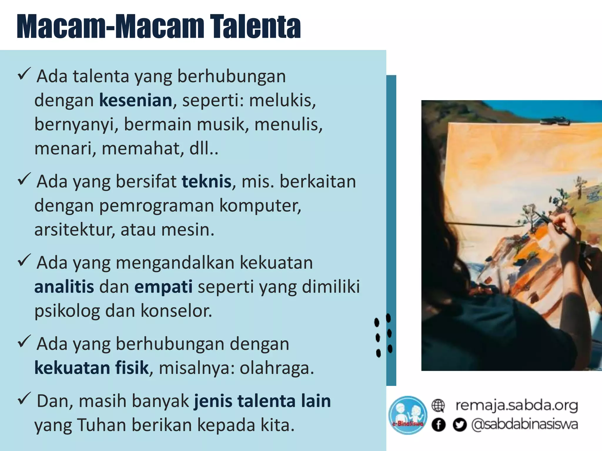 Menggunakan Talenta untuk Kemuliaan Tuhan | PPTX