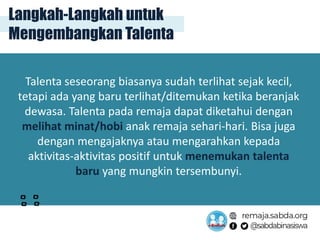 Menggunakan Talenta untuk Kemuliaan Tuhan | PPTX