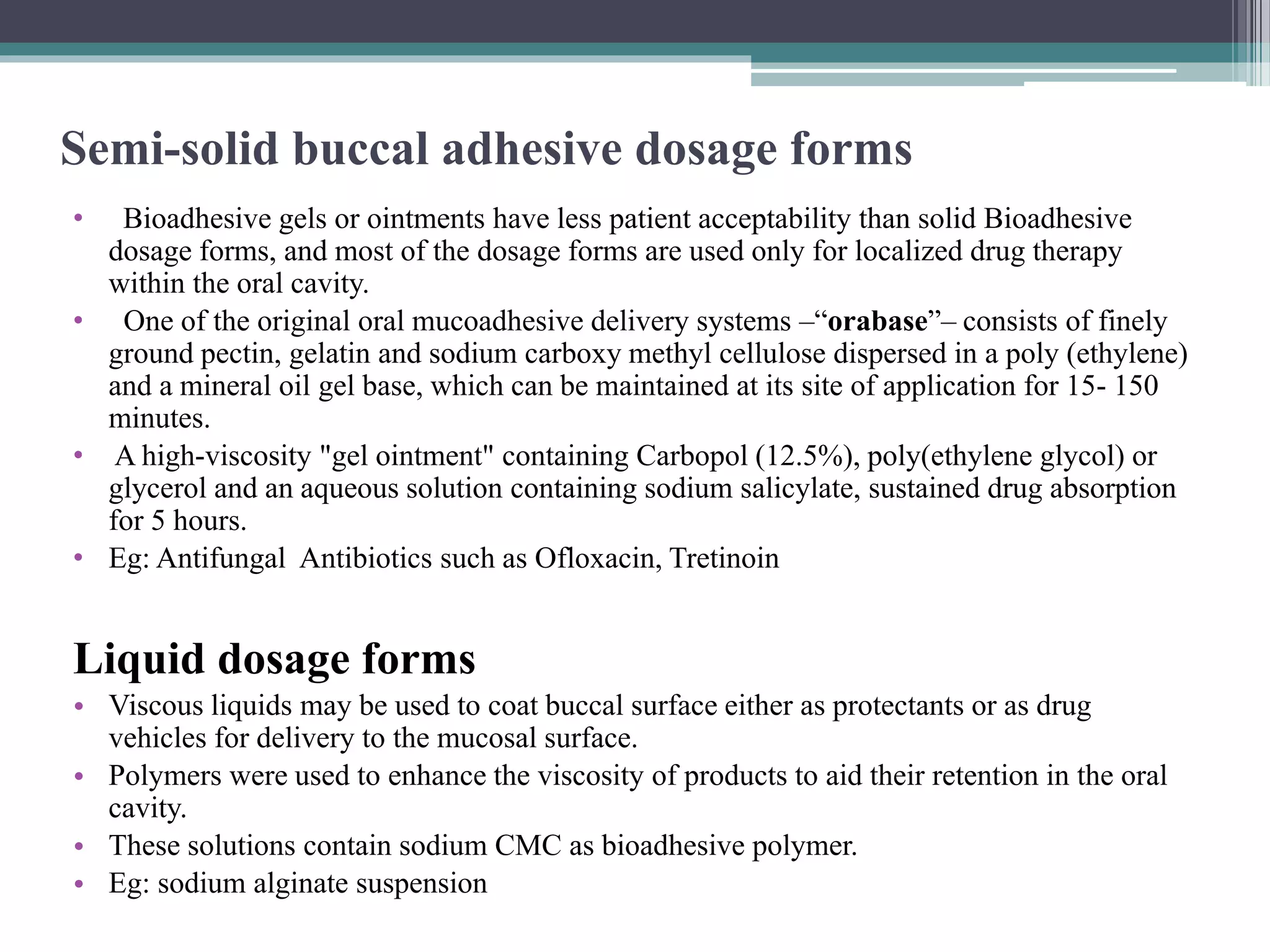 Buccal Drug Delivery System | PPTX