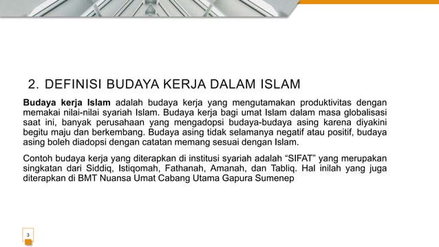 Ppt budaya kerja kelompok 4 kelas 5E | PPT