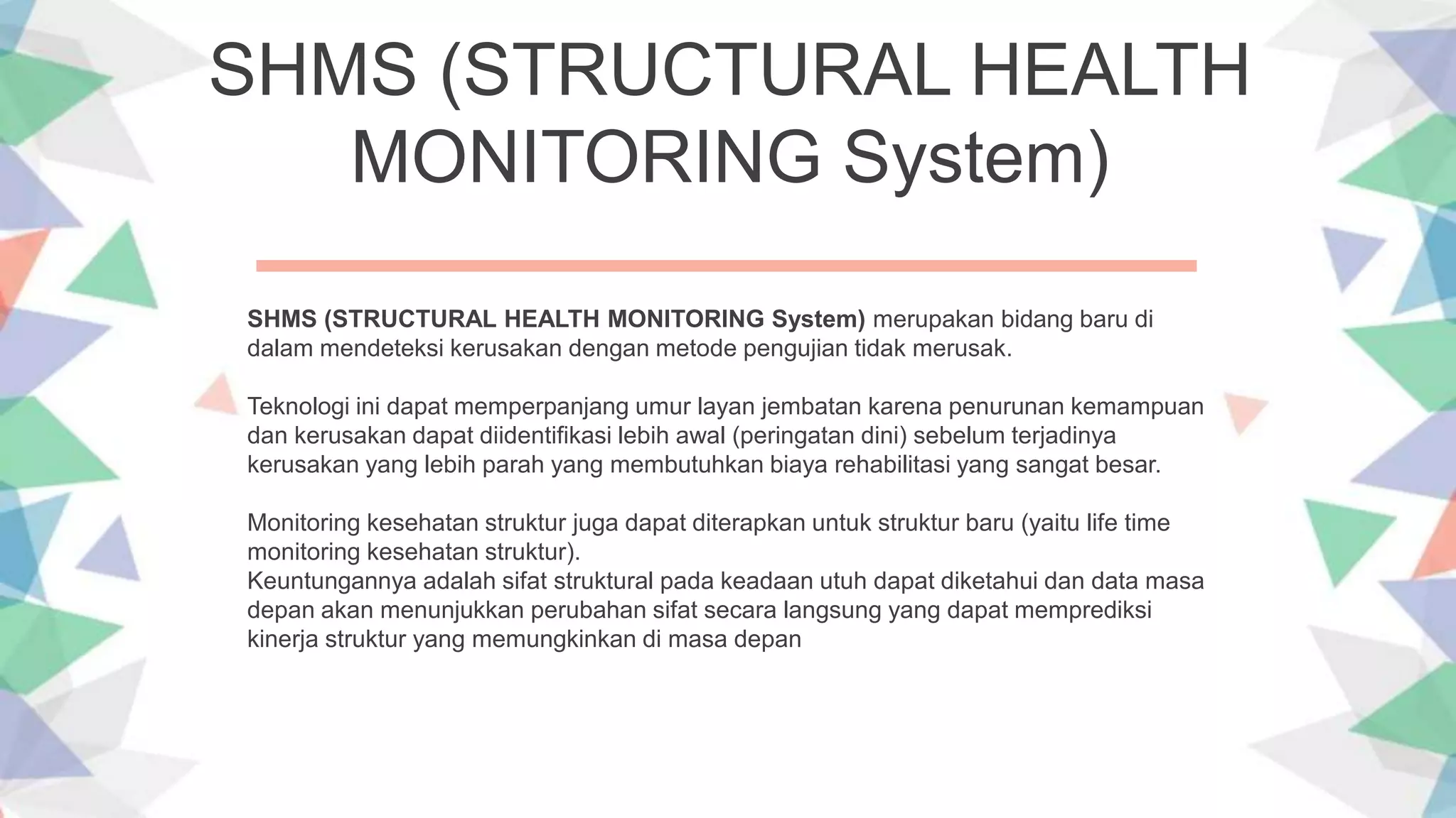 STRUCTURAL HEALTH MONITORING | PPTX