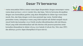 sistem teknologi televisi dan jaringan televisi | PPTX