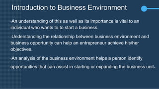 Power point presentation of business environment | PPT