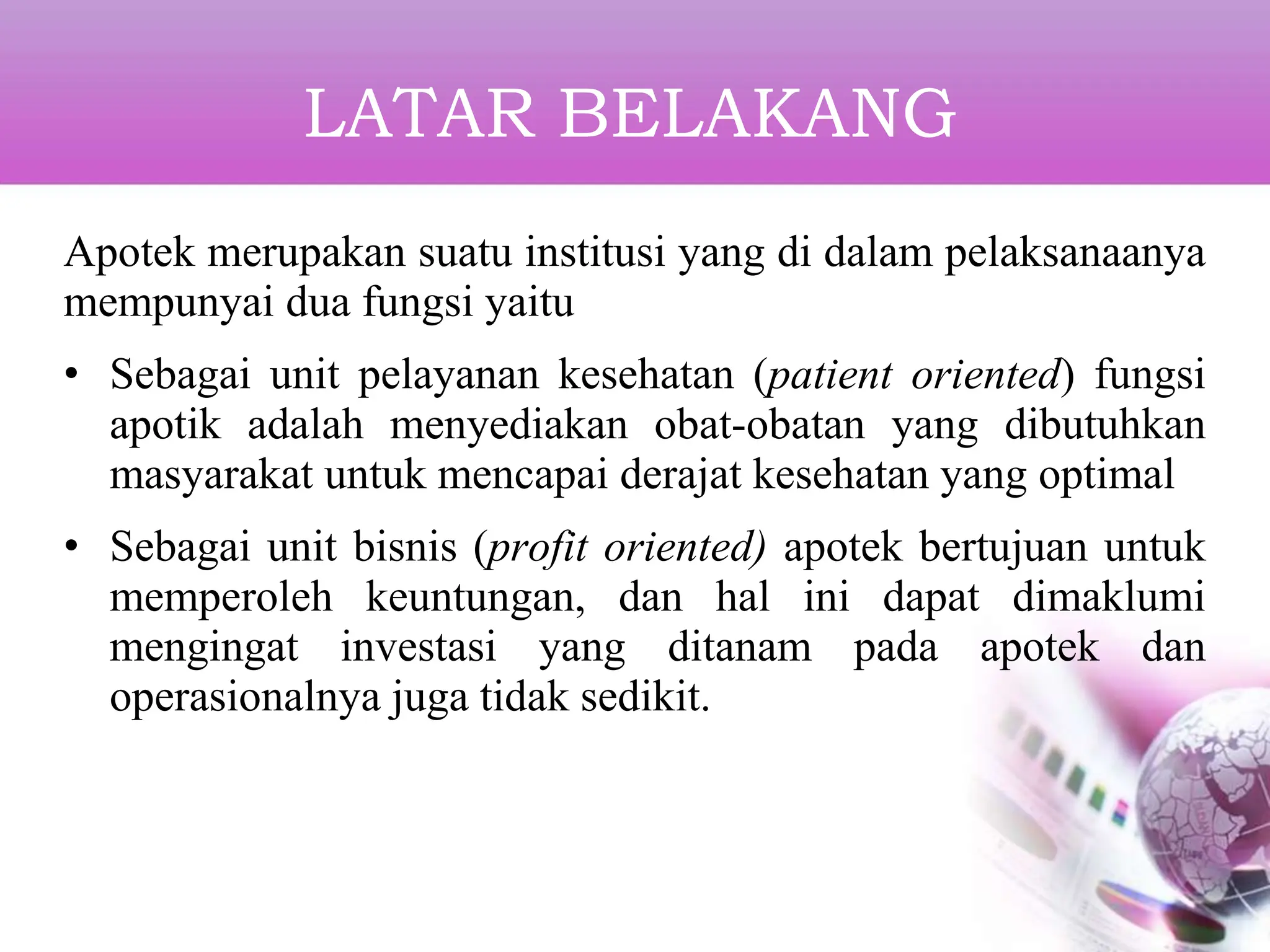 business plan pembuatan apotek presentation ppt | PPTX