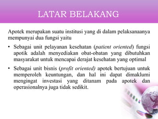 Business Plan Pembuatan Apotek Presentation Ppt Pptx