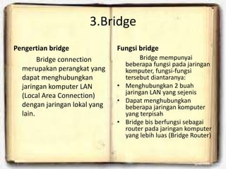 Ppt perangkat jaringan | PPTX