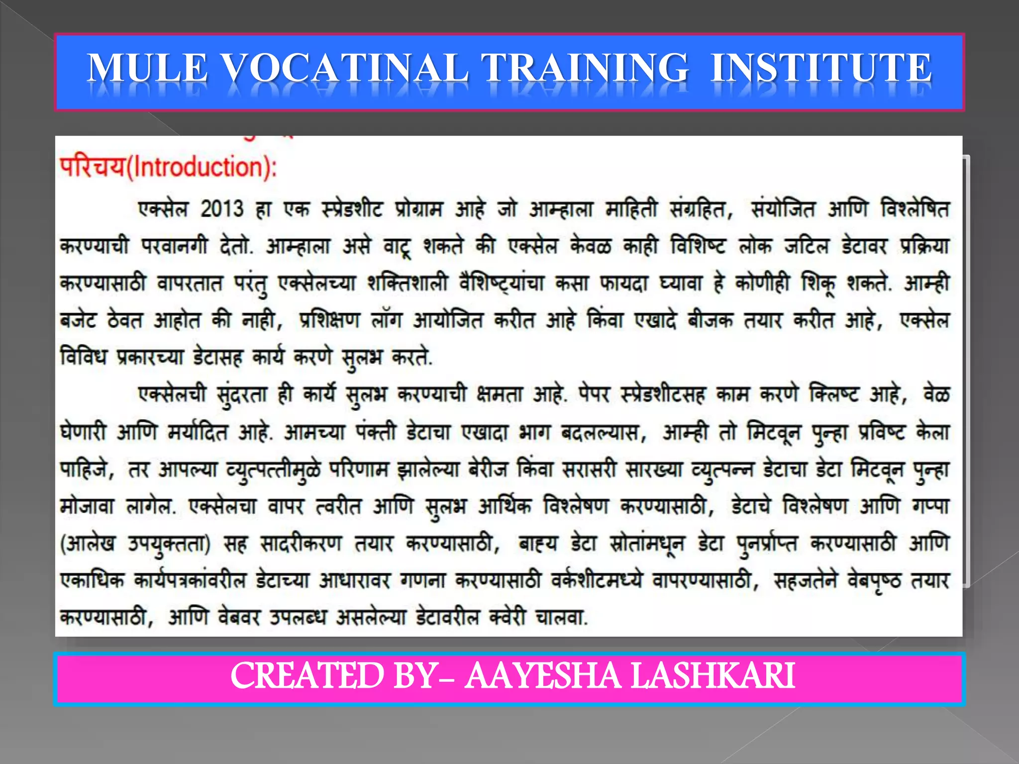 PPT BY AAYESHA LASHKARI | PPT