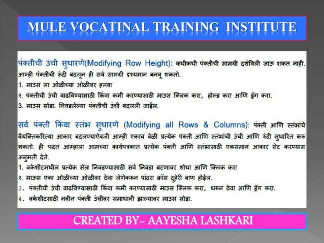 PPT BY AAYESHA LASHKARI | PPT