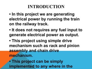 TRAIN WHEEL POWER GENERATION | PPTX