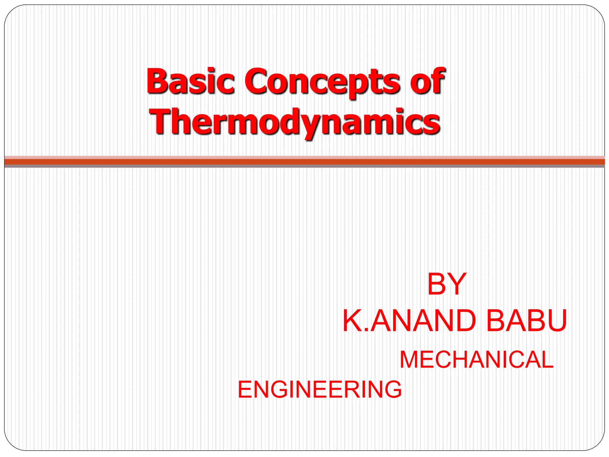 Basic Concepts Of Thermodynamics Pptx