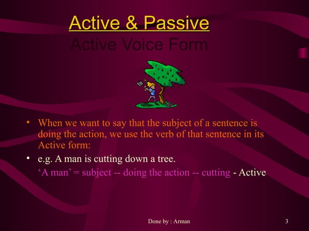 Active and Passive Voice --- Arman | PPT