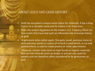 gems and jewellery ppt | PPTX