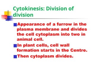 Biology PPT cell division and cell cycle | PPTX