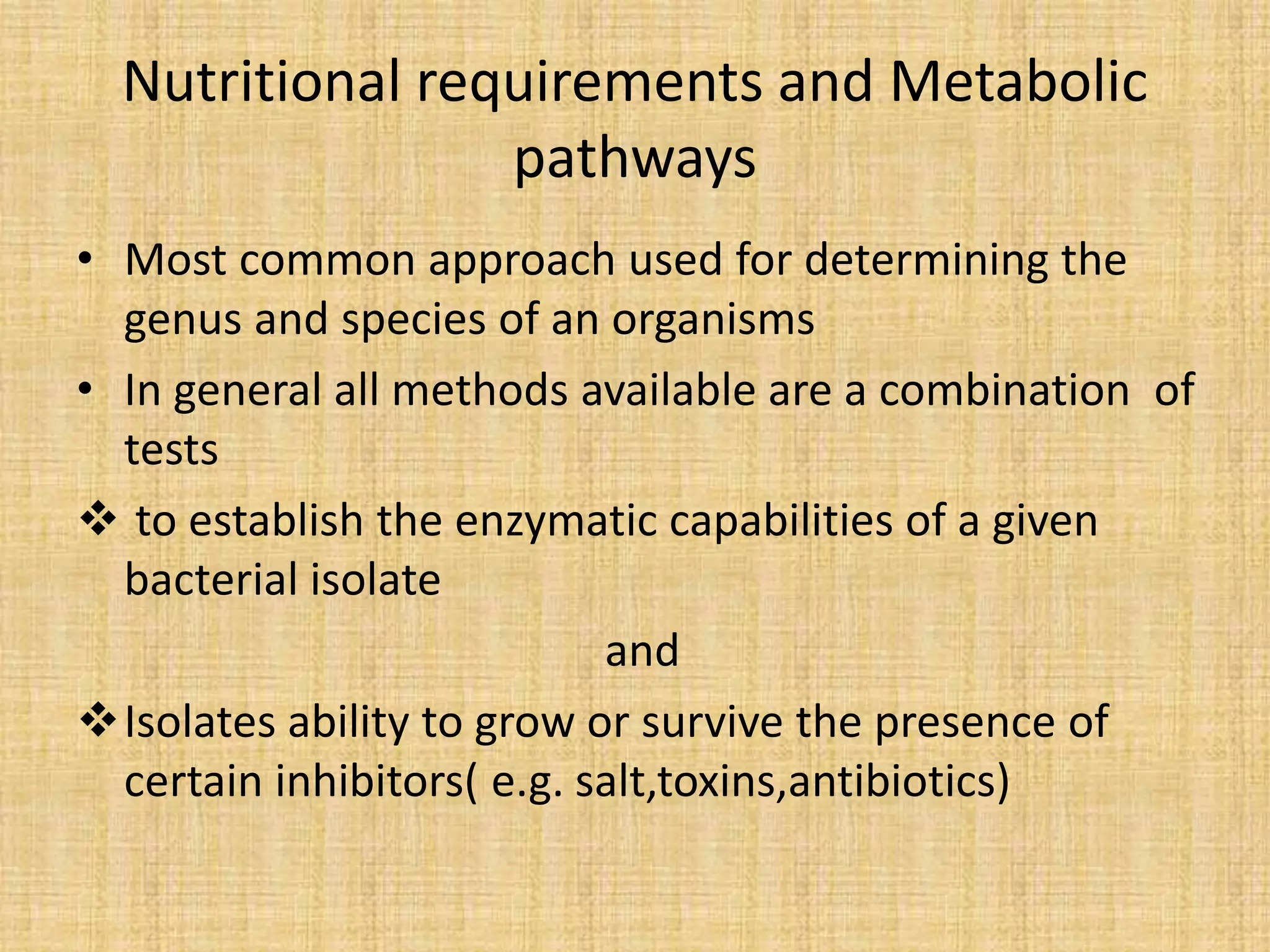 identification of bacteria | PPTX