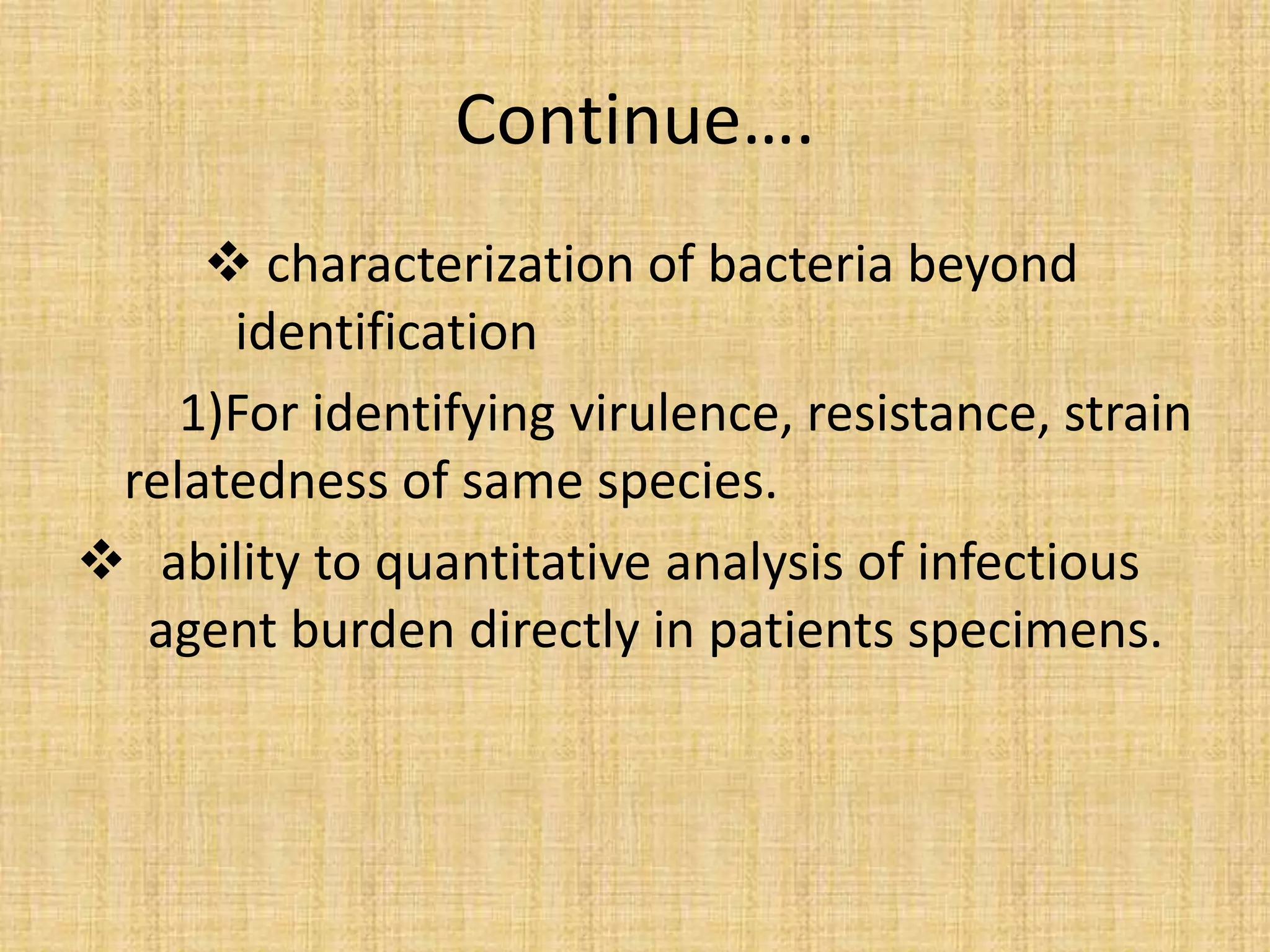 identification of bacteria | PPTX