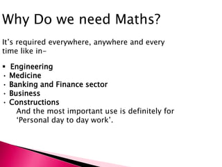 Ppt by s k singh application of maths in science and engg. | PPTX