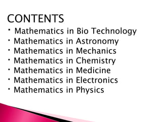 Ppt by s k singh application of maths in science and engg. | PPTX