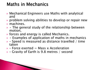 Ppt by s k singh application of maths in science and engg. | PPTX