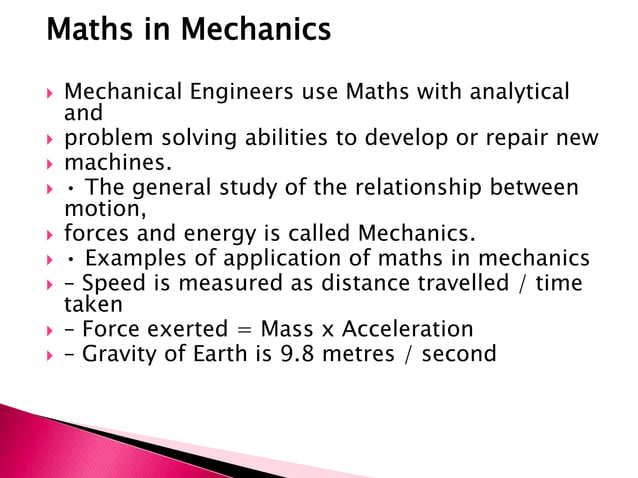 Ppt by s k singh application of maths in science and engg. | PPTX