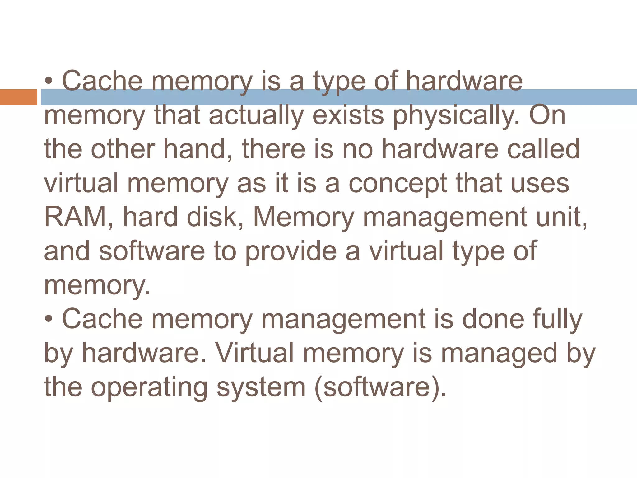 Ppt cache vs virtual memory without animation | PPT