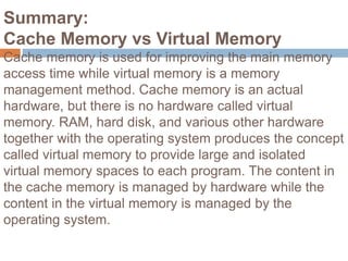 Ppt cache vs virtual memory without animation | PPT