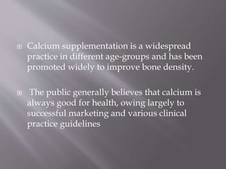 Ppt calcium supplementation side effects: Dr. Jitesh Jain | PPT