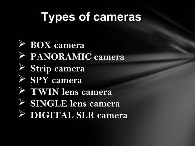 camera,types,working and functionality | PPT | Cameras and Camcorders ...