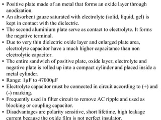 Capacitor basic electronic devices used in electronic circuits | PPT