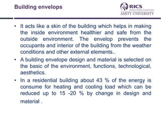 Study of different type of building envelop | PPT