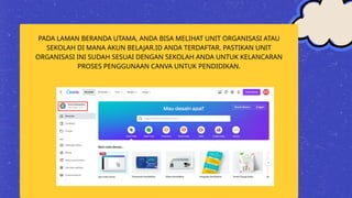 PPT cara menautkan akun belajar,id ke aplikasi canva education.pptx