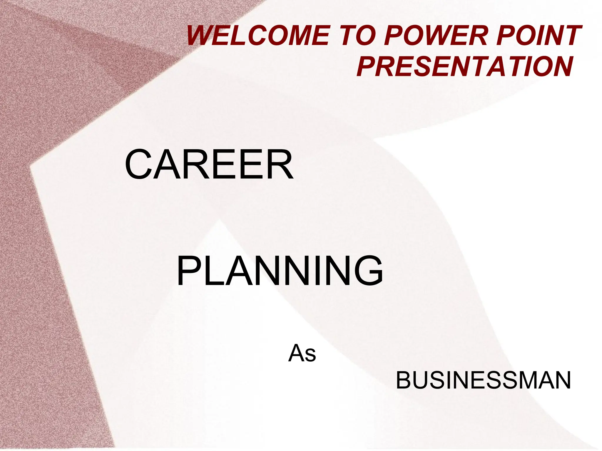PPT CAREER PLANNING.pdf as businessman | PDF