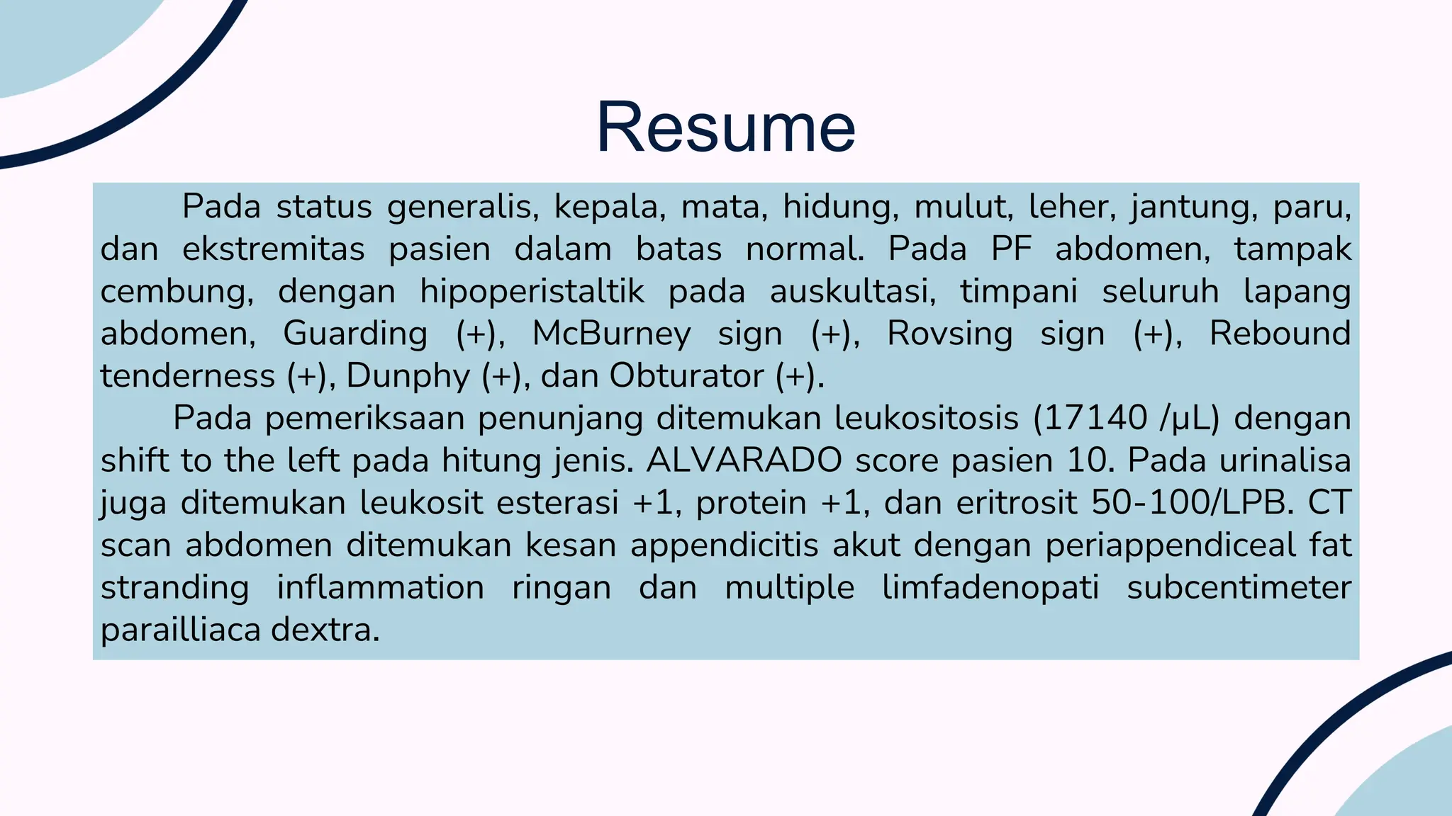 Case Report Peritonitis Generalisata ec App Perforasi | PPT