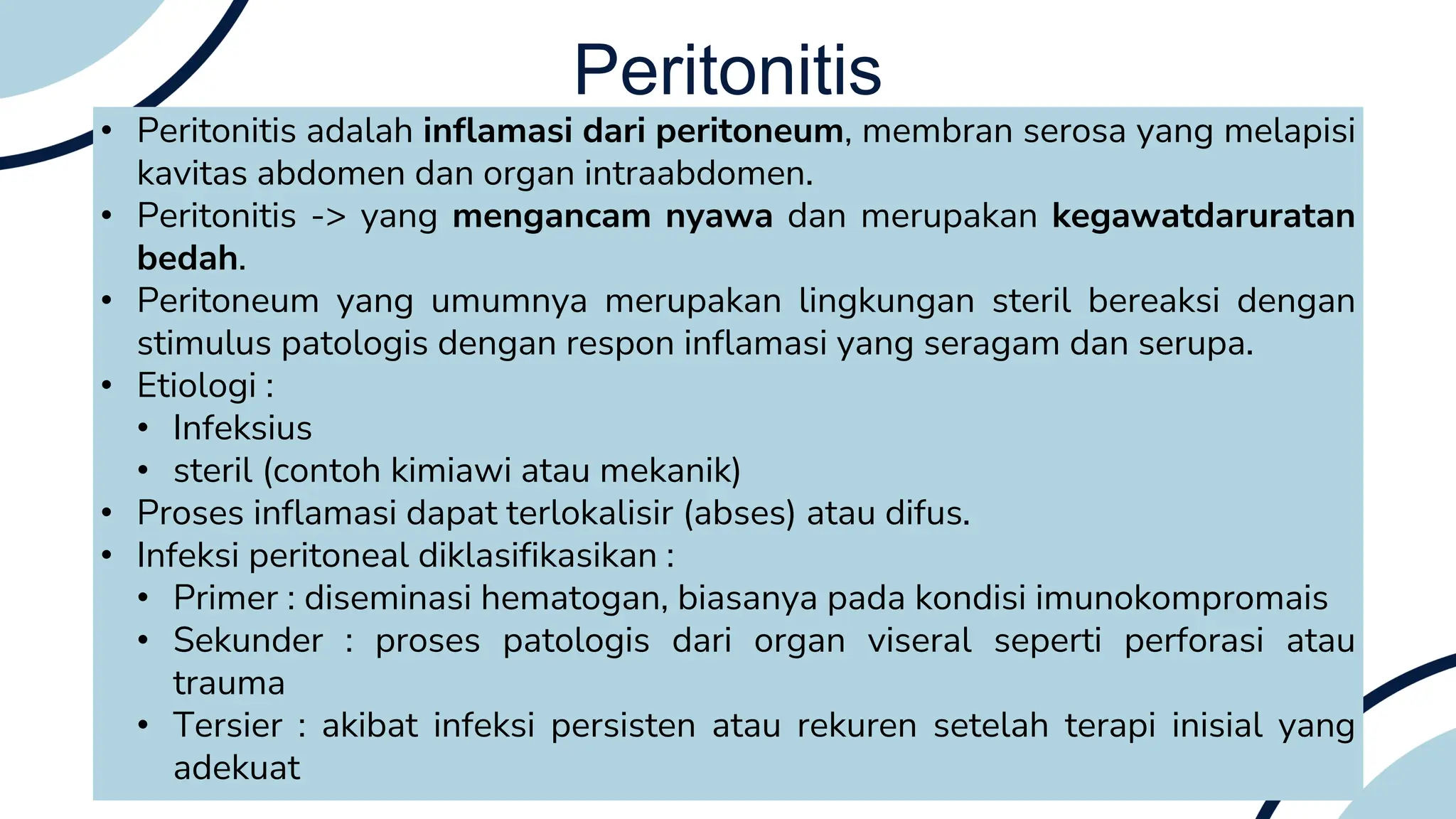 Case Report Peritonitis Generalisata ec App Perforasi | PPT