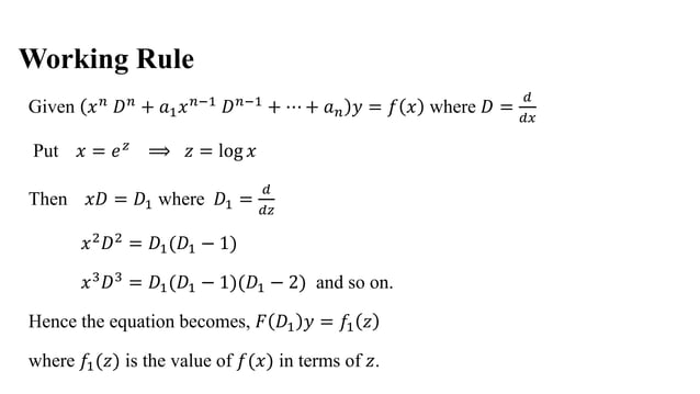Cauchy Euler De Pptx
