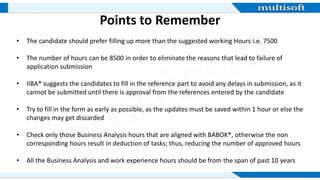 Tips To Fill Up The CBAP® Form | PPTX