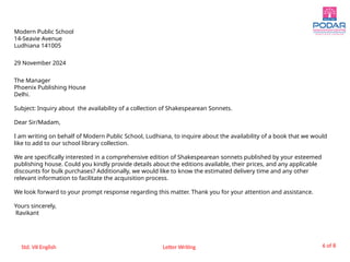 PPT _CB_VII_Letter for std 6 cbse Writing.ppsx