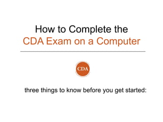 CDA Computer Exam Tutorial | PPTX | Internet for Beginners | Internet