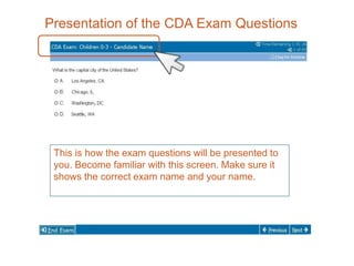 CDA Computer Exam Tutorial | PPT