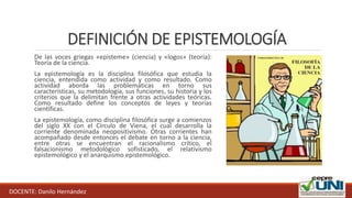 Ppt cepre uni 2016 - epistemología | PPTX