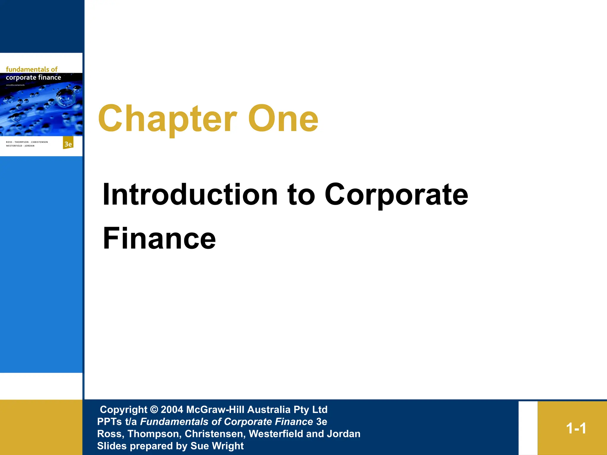 INTRODUCTION TO CORPORATE FINANCE & RELEVANCE | PPT