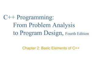 PPT slide_chapter 02 Basic element of C++.ppt
