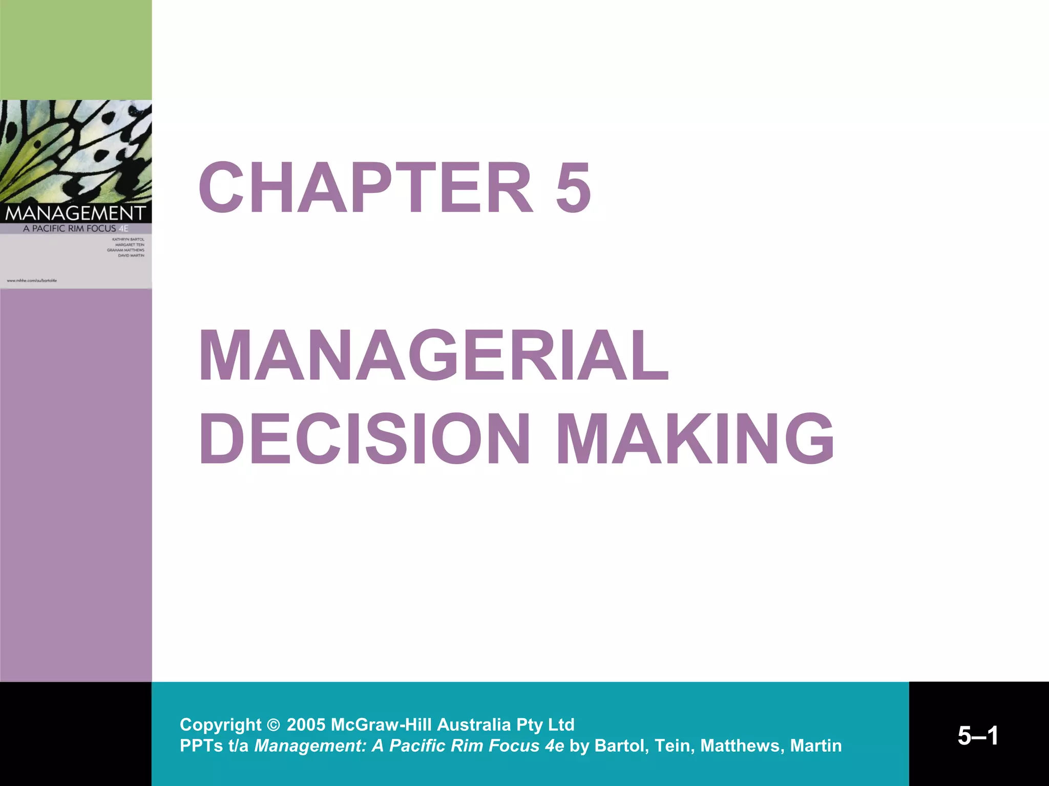 managerial decision making Ppt ch05 | PPT