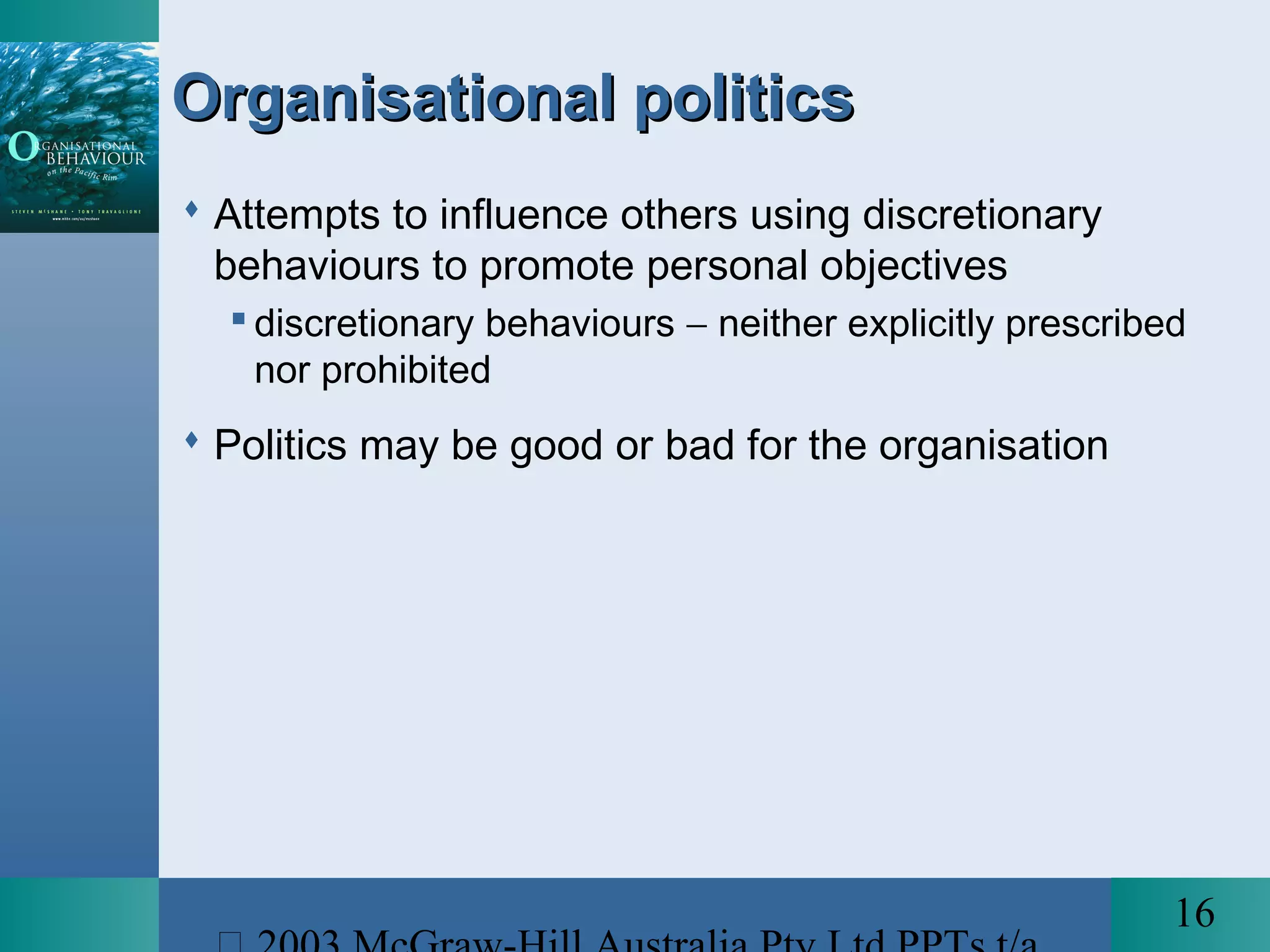 Organizational Behavior CH 12 | PPT