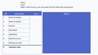 ppt chapter 3 about LABEL in product .pptx | Food & Drink