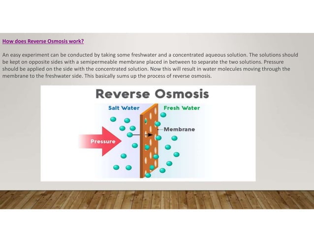 Reverse Osmosis of Water Purification (Chemistry) | PPTX