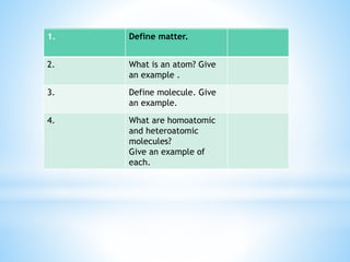 PPT ON CHAPTER-MATTER AND IT SURROUNDING | PPTX | Chemistry | Science