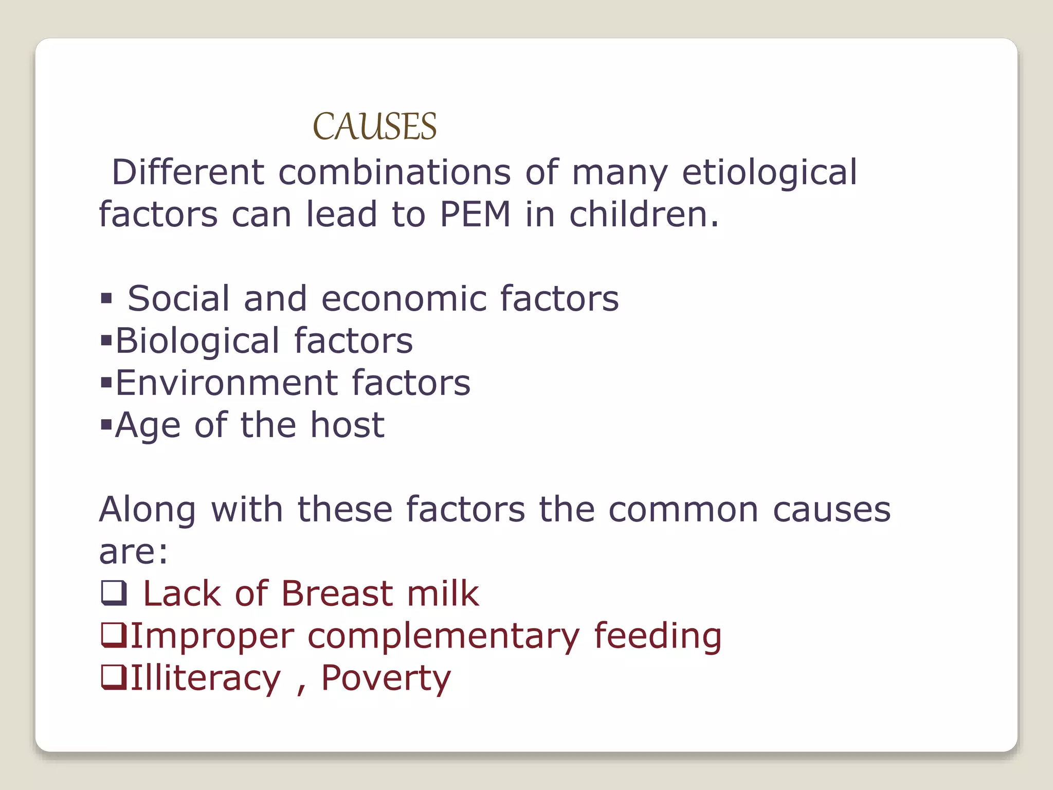 Protein energy malnutrition(PEM) | PPTX