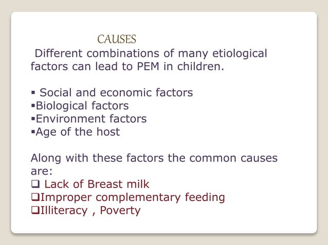 Protein energy malnutrition(PEM) | PPTX | Blood Disorders | Diseases ...