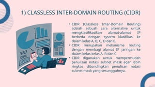 pemasangan perangkat jaringan dalam CIDR | PPTX