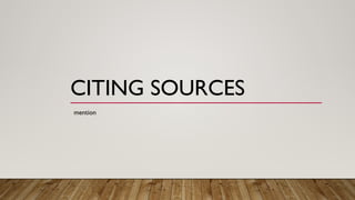 PPT Citing sources Grade 7 English Lesson/Topic | PPTX